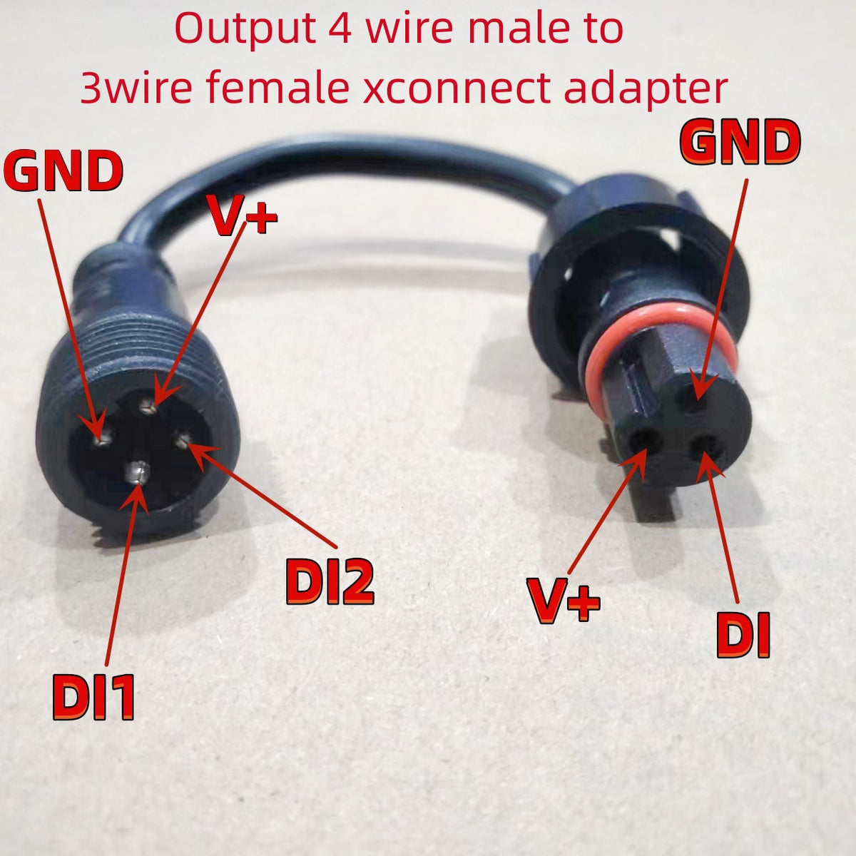 10 Pack Output 4 Wire to 3 Pin Pigtail Converters – Wally's Lights LLC