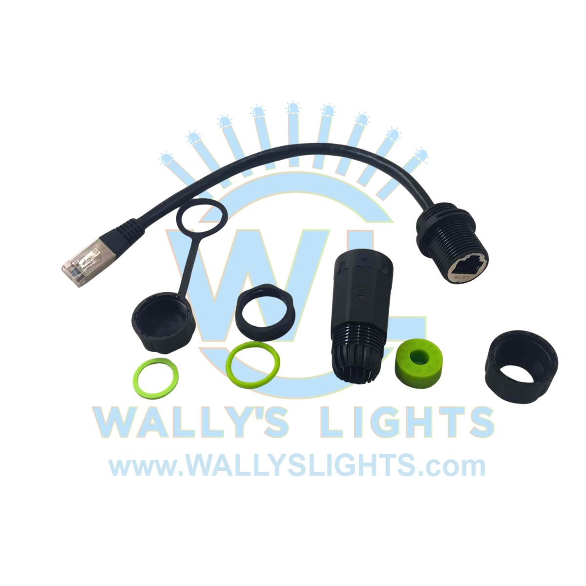 RJ45 Outdoor Ethernet IP68 Cable Connector V2 with Wire – Wally's ...