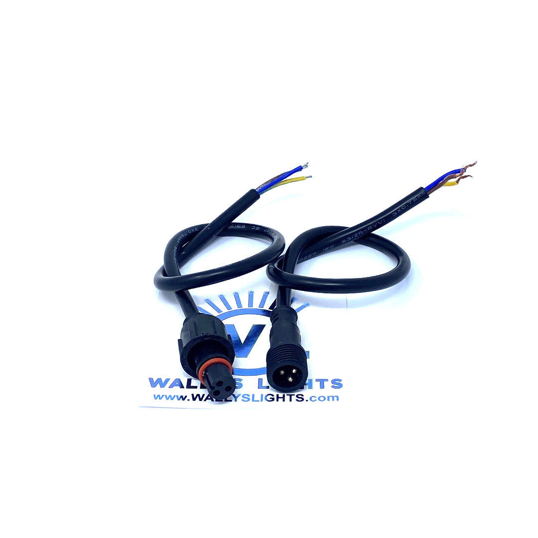 5 Pack 36" (90cm) 3 Core Round Wire xConnect Pigtail – Wally's Lights LLC