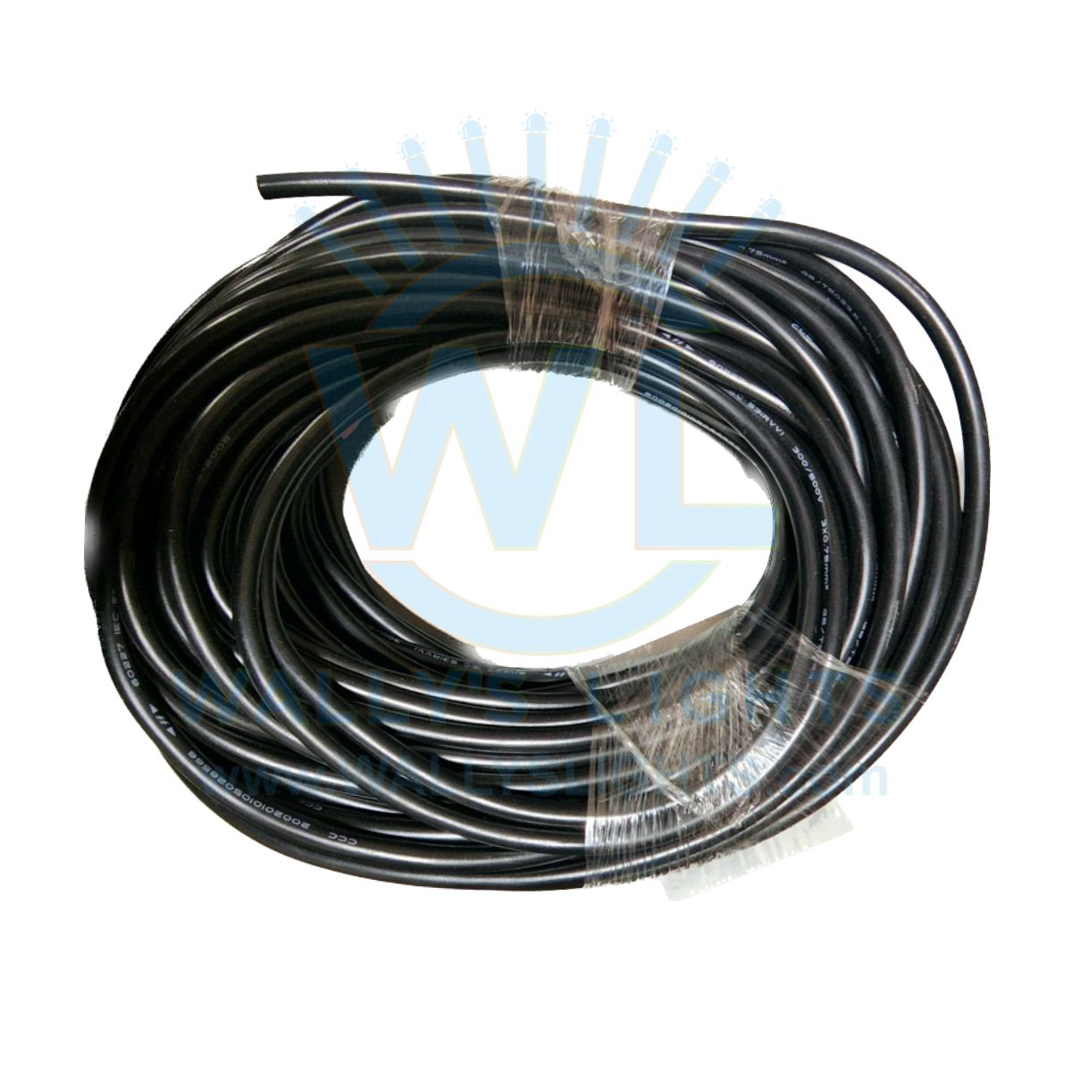 100’ 3 Core Round Wire – Wally's Lights LLC